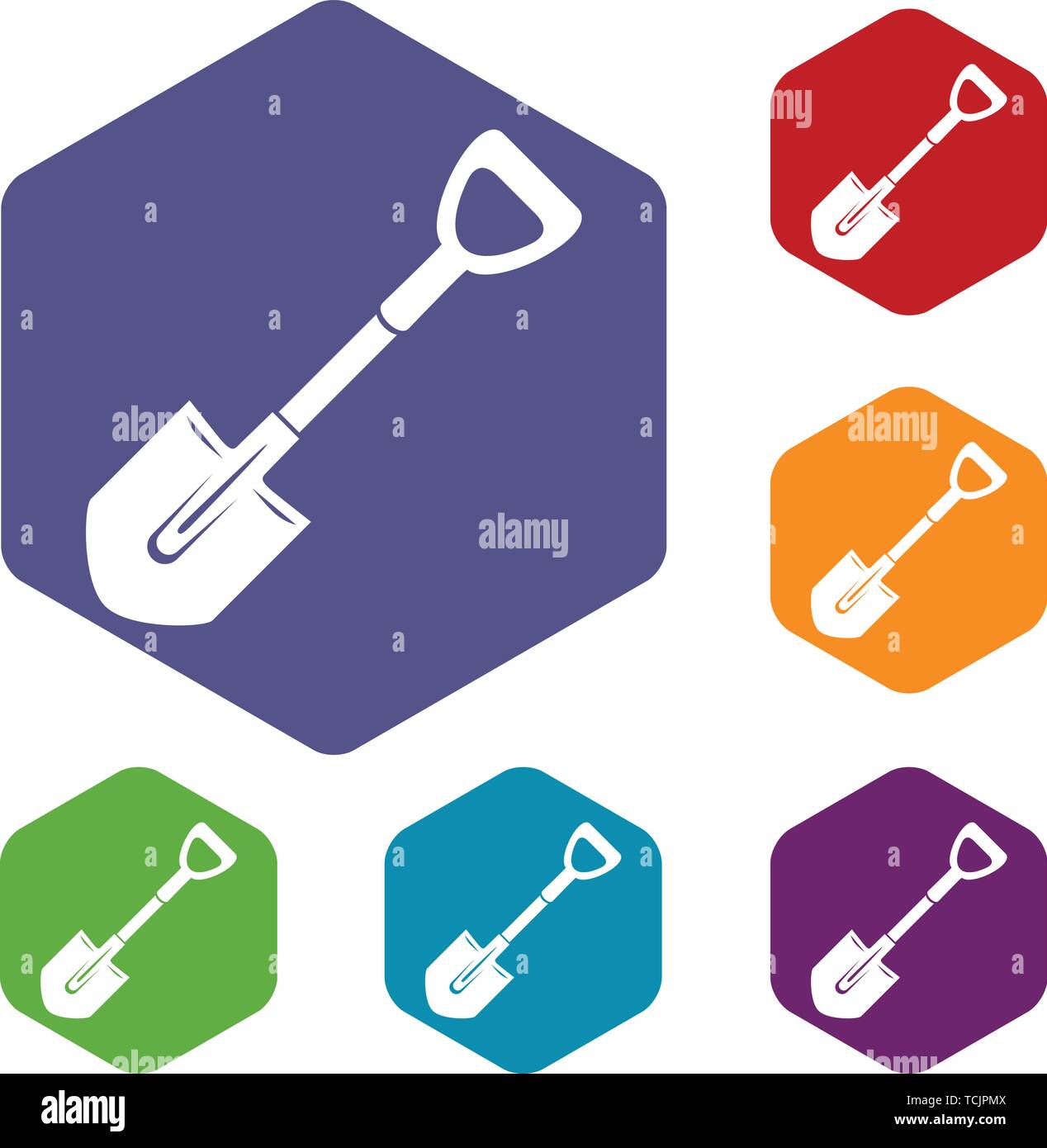 Long handle shovel Stock Vector Images - Alamy