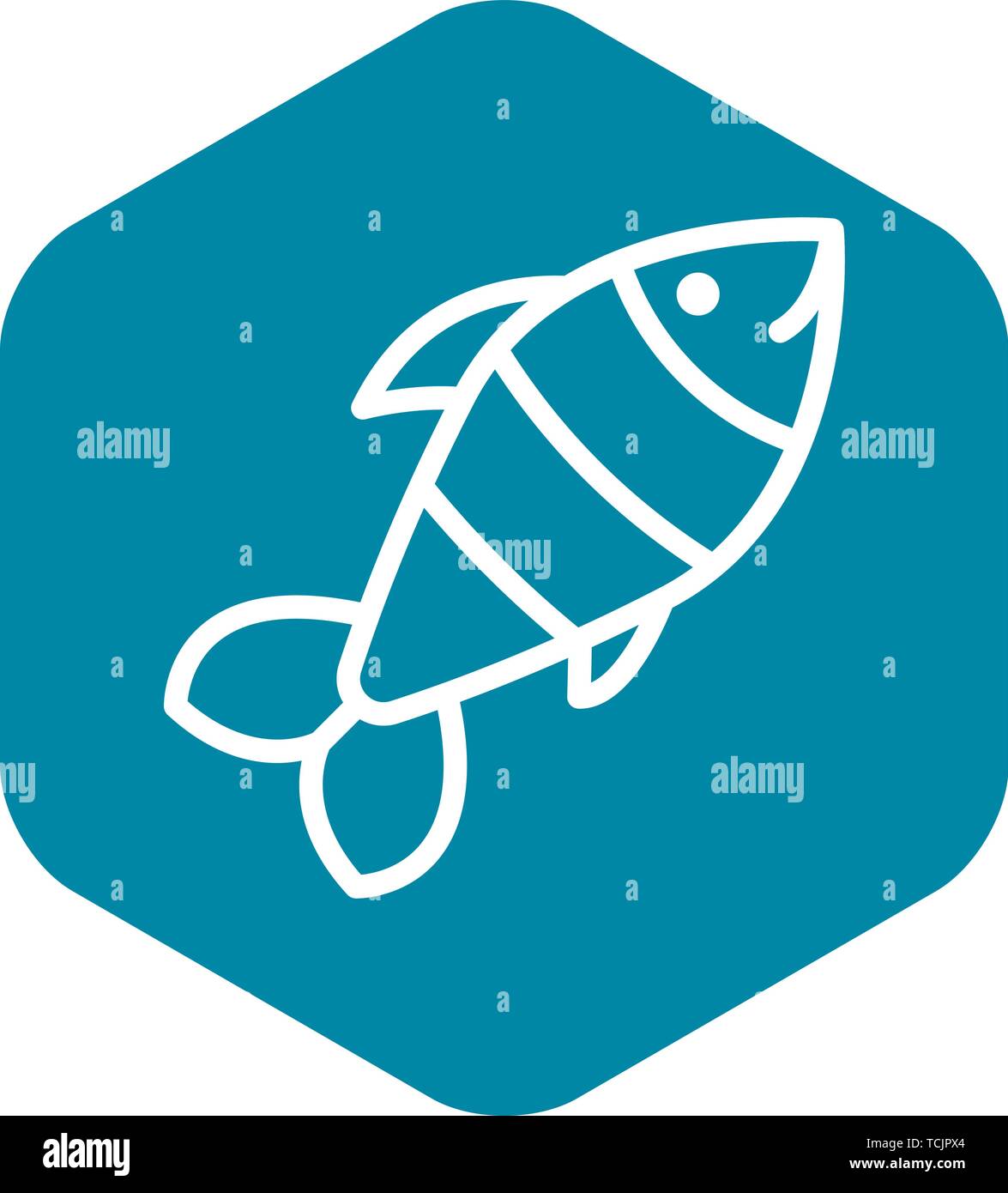 Sea fish icon, outline style Stock Vector Image & Art - Alamy