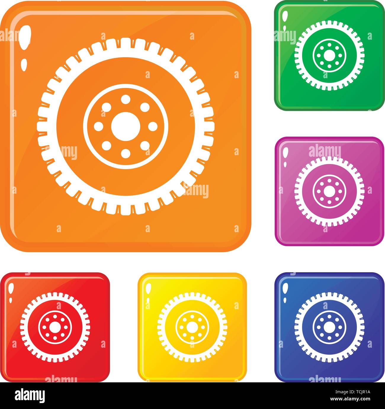 Gear wheel icons set vector color Stock Vector Image & Art - Alamy