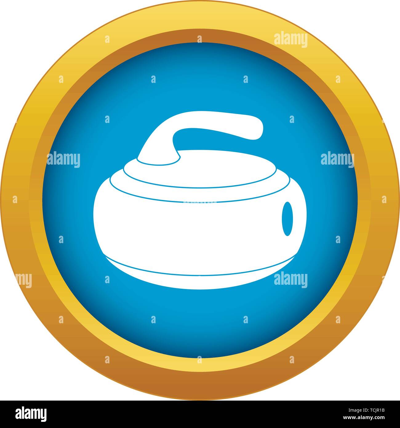 Curling stone icon blue vector isolated Stock Vector Image & Art - Alamy