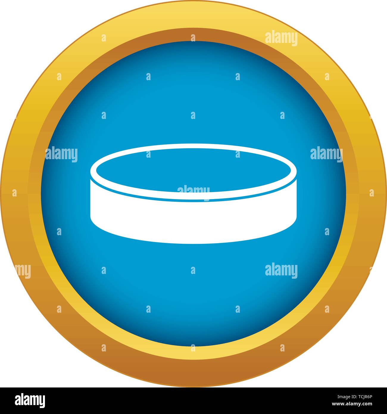 Puck icon blue vector isolated Stock Vector Image & Art - Alamy