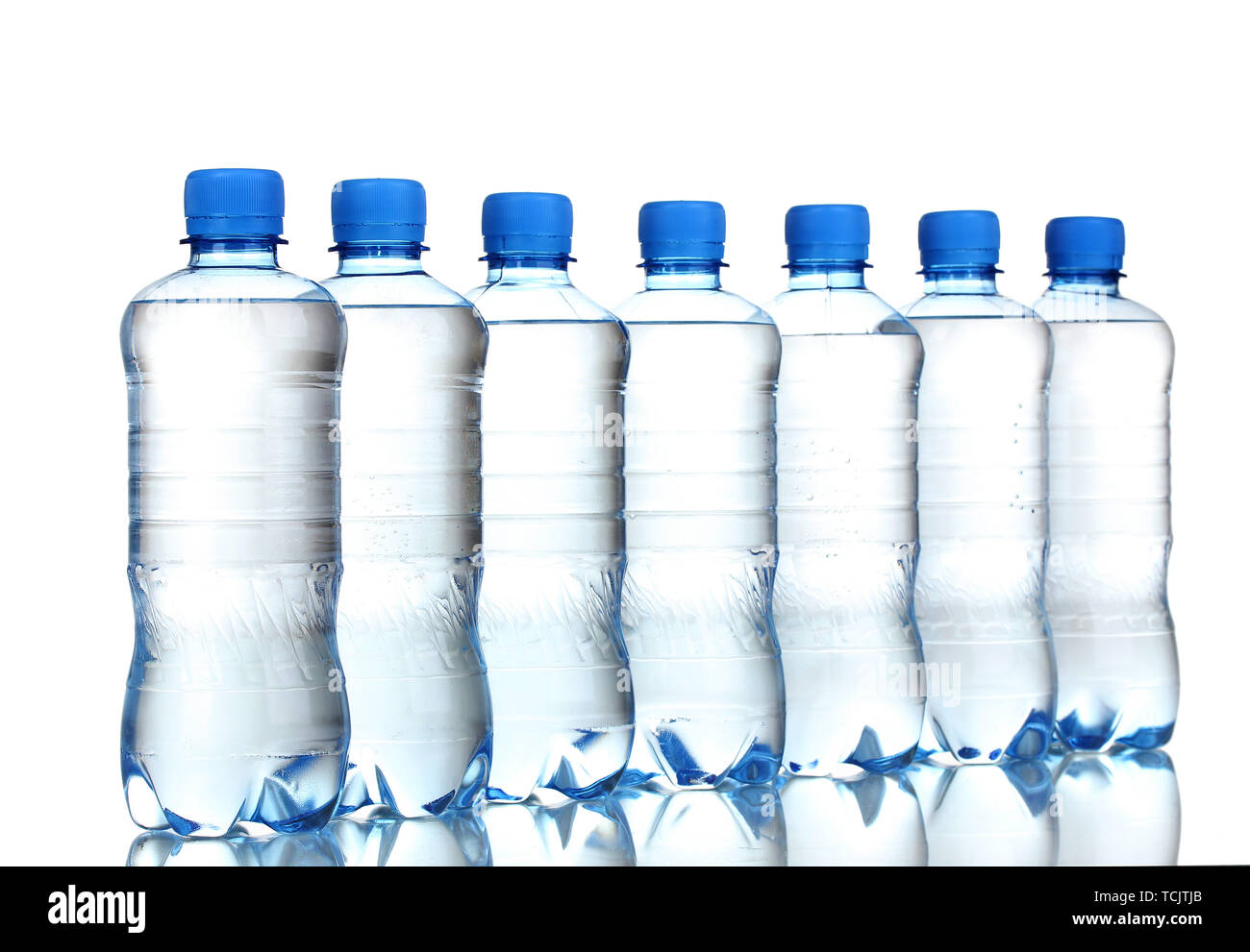 plastic bottles of water isolated on white Stock Photo - Alamy