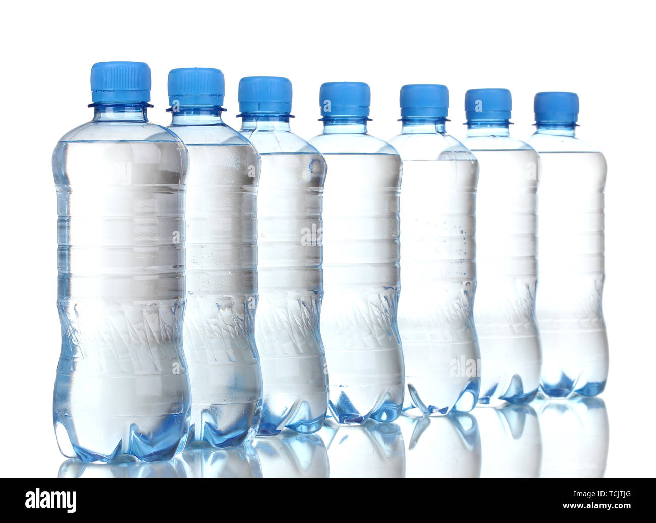 plastic bottles of water isolated on white Stock Photo - Alamy