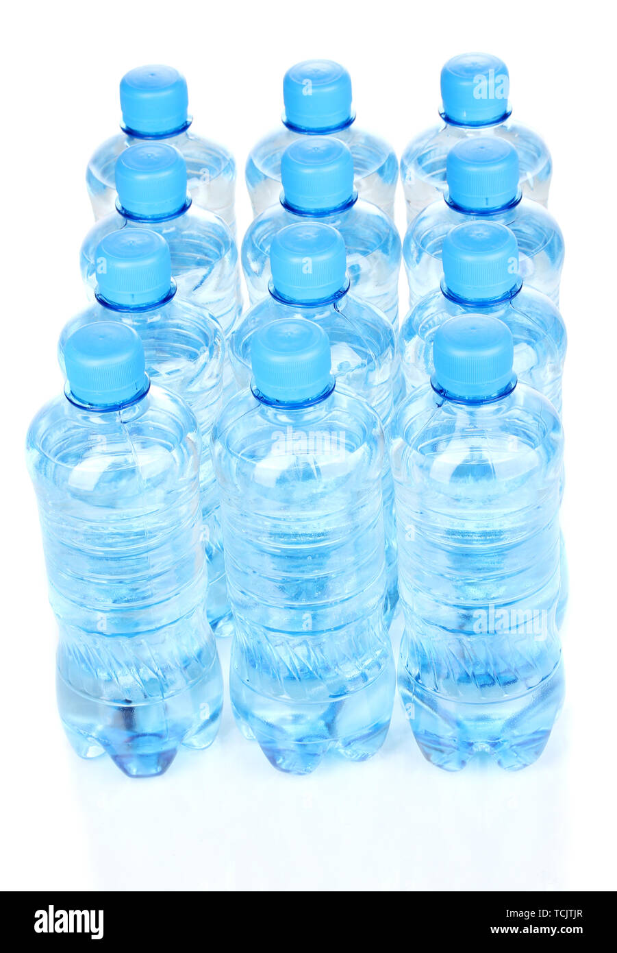 plastic bottles of water isolated on white Stock Photo - Alamy