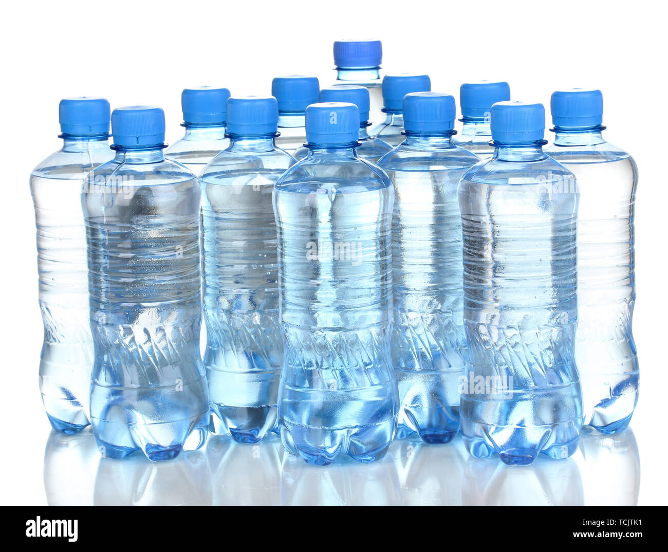 plastic bottles of water isolated on white Stock Photo - Alamy