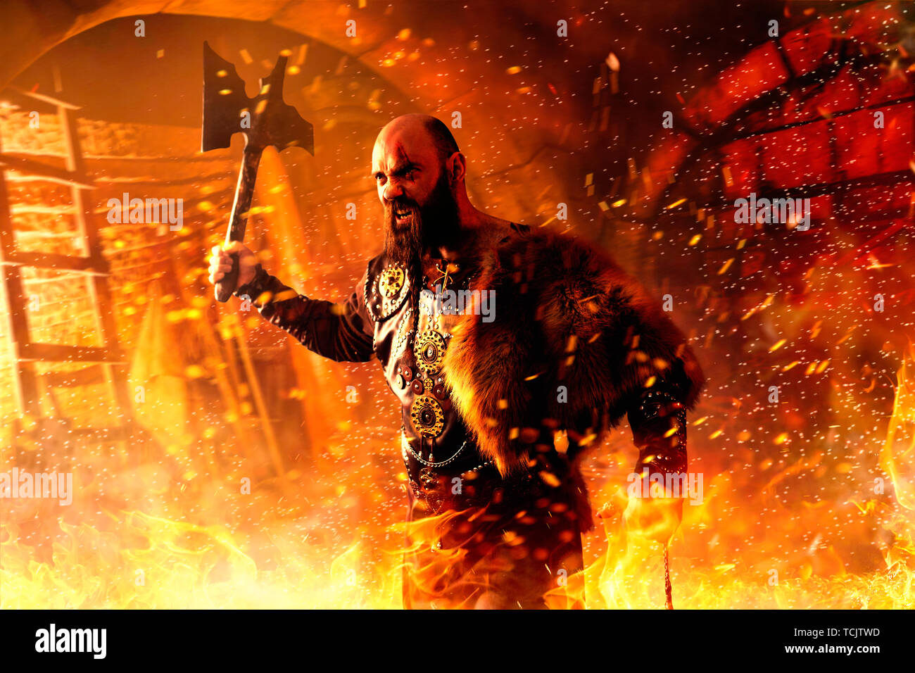 Angry men in viking costume hi-res stock photography and images - Alamy