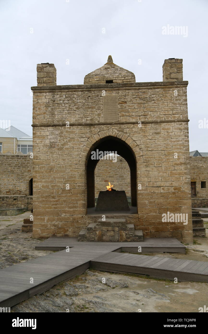 in azerbaijan ateshgah the antique buildings and temple of zoroastrian ...
