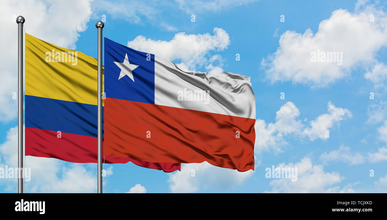 Colombia chile flag hi-res stock photography and images - Alamy