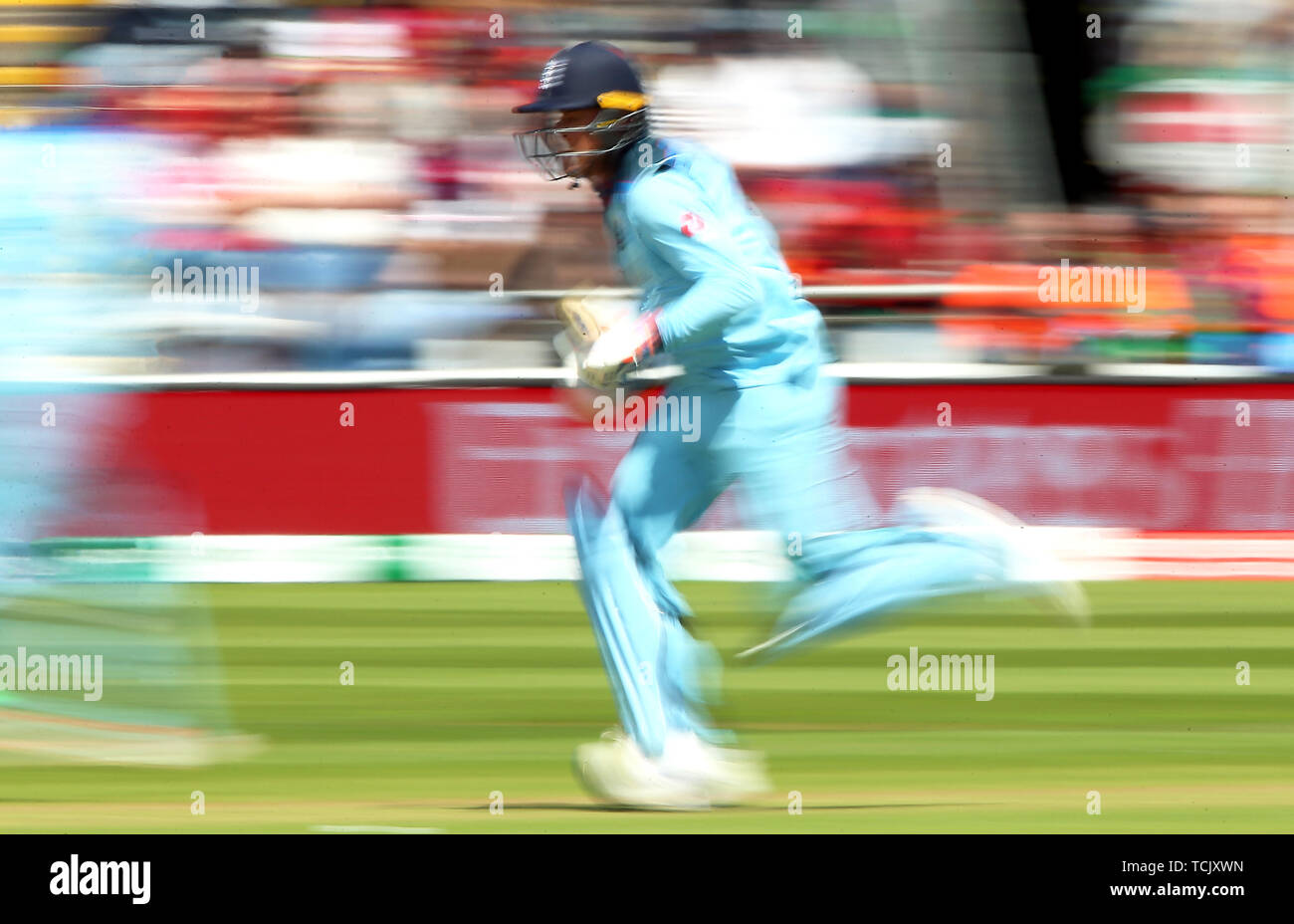 England's Jason Roy in action during the ICC Cricket World Cup group ...