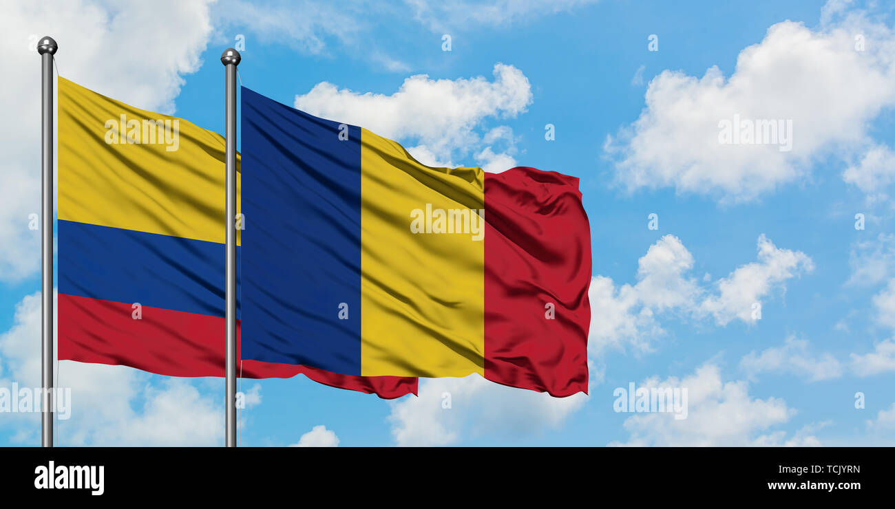 Colombia romania flag hi-res stock photography and images - Alamy