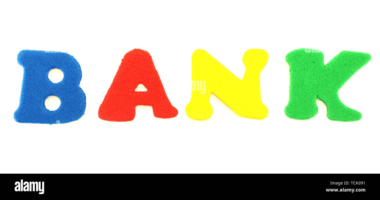 Bank letters Cut Out Stock Images & Pictures - Alamy