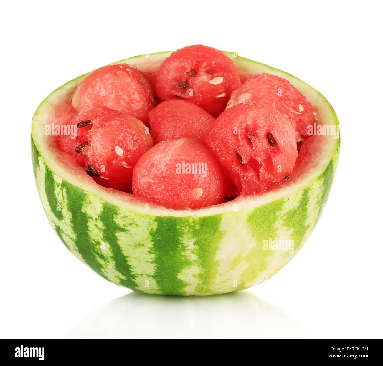 half watermelon isolated on white Stock Photo - Alamy