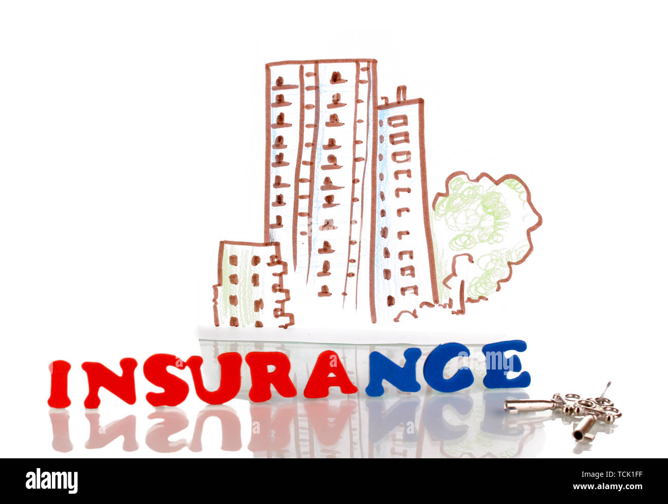 concept of home insurance isolated on white Stock Photo - Alamy