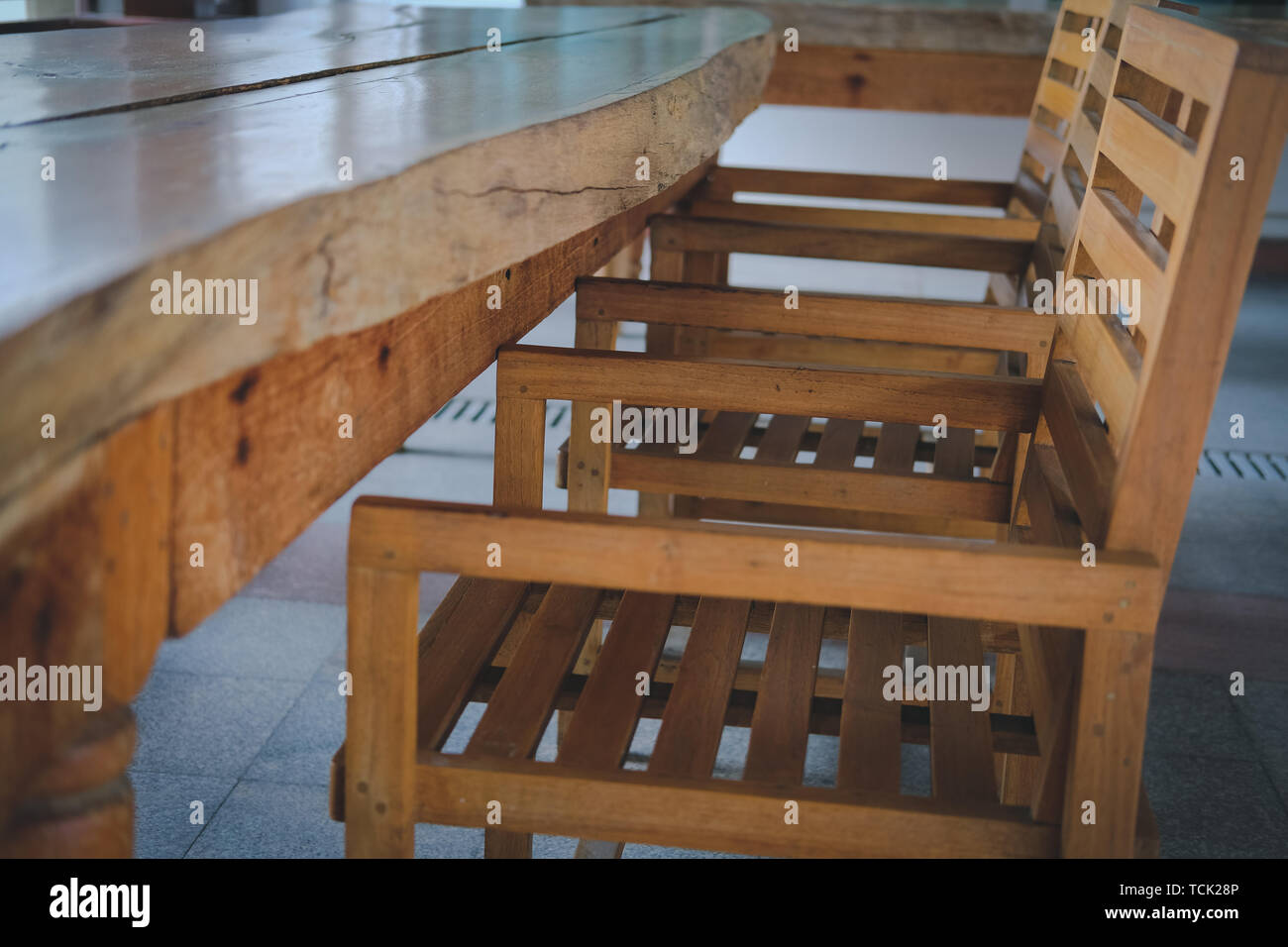 wooden chair table in dining room. living design for home interior ...
