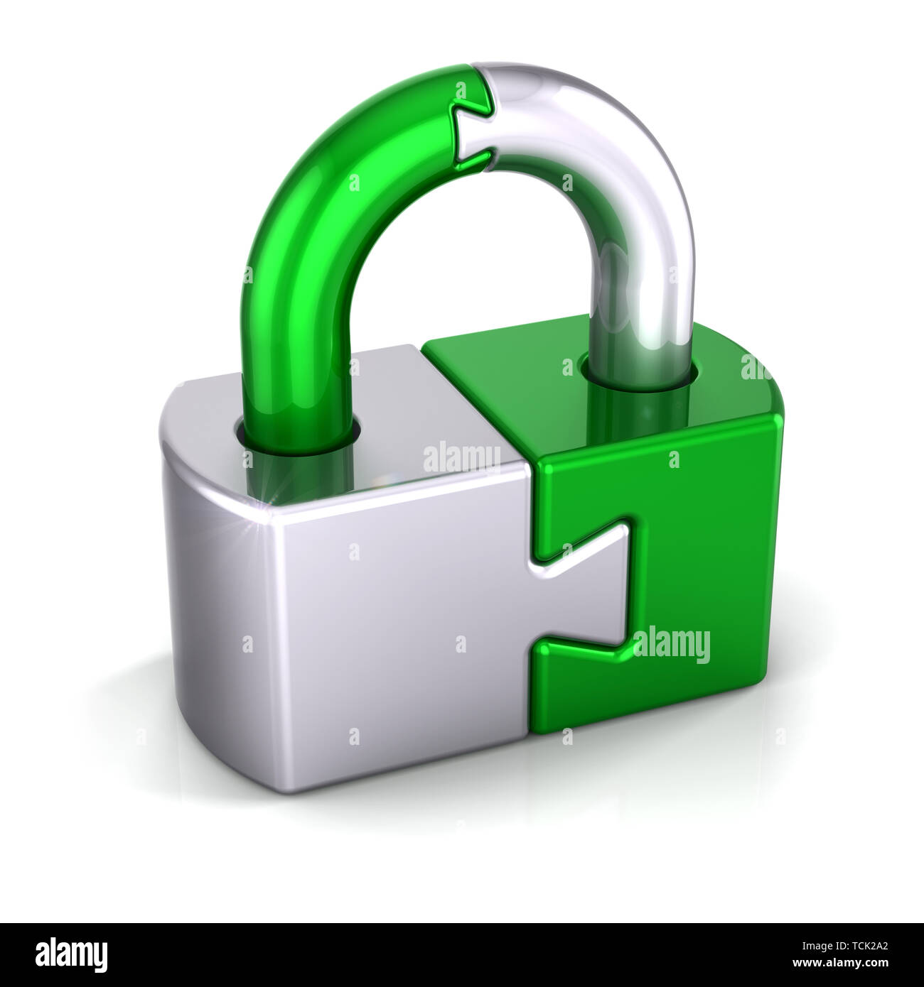 Puzzle lock green silver, padlock closed, security protection conundrum ...