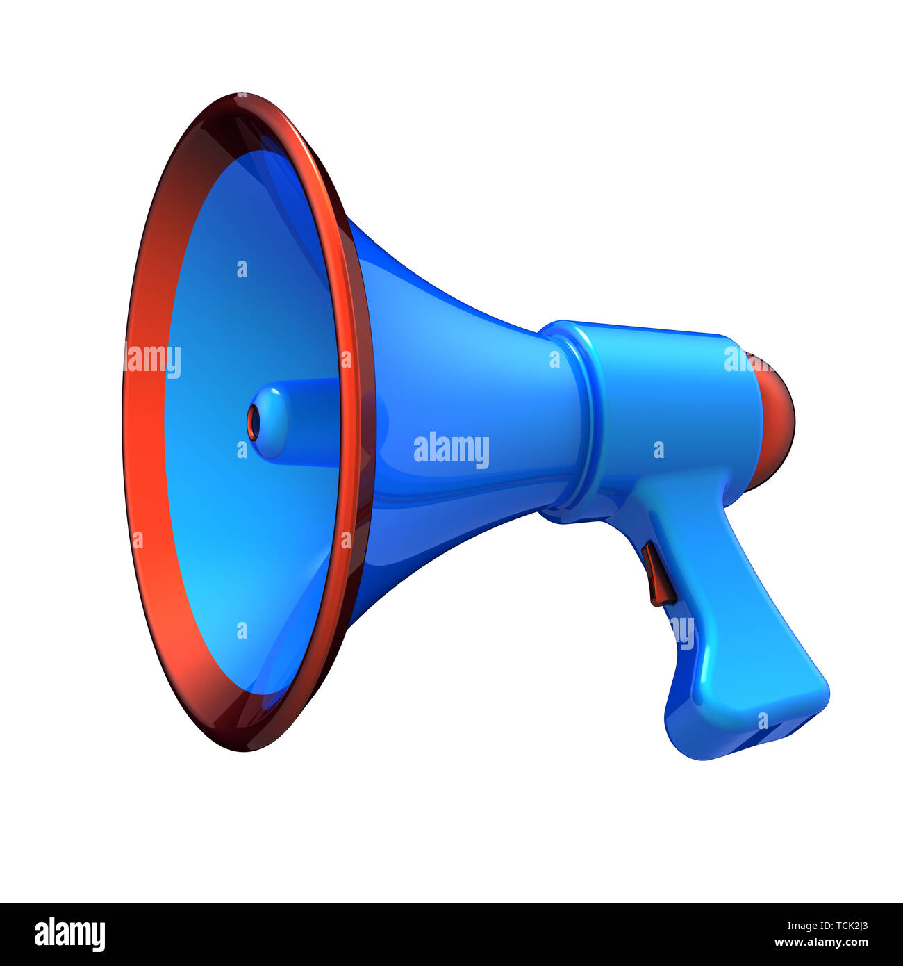 Loudspeaker megaphone news blog communication bullhorn blue orange ...