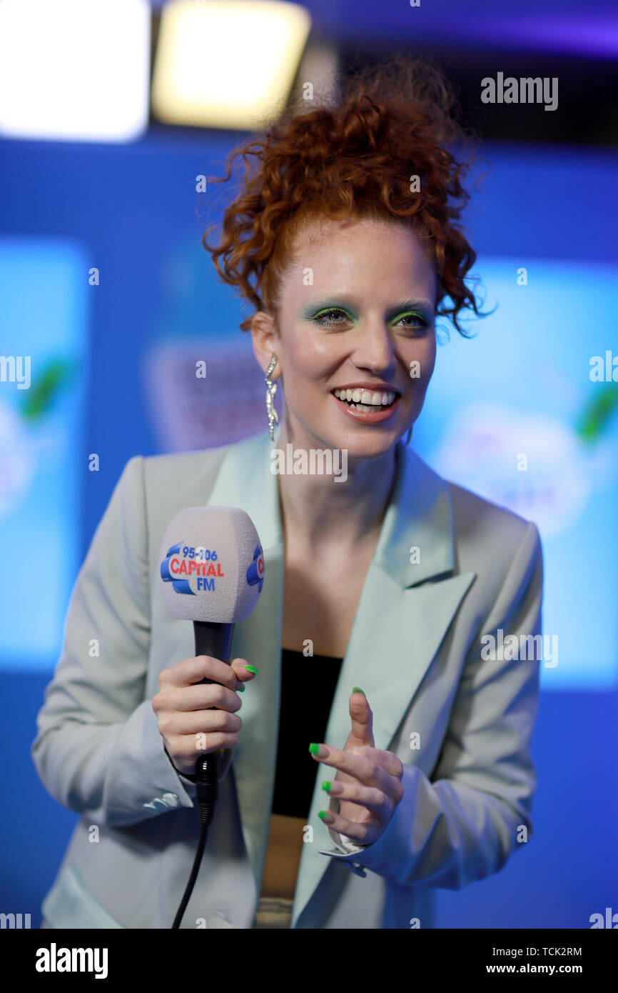 Jess Glynne in the on air studio during Capital's Summertime Ball. The ...