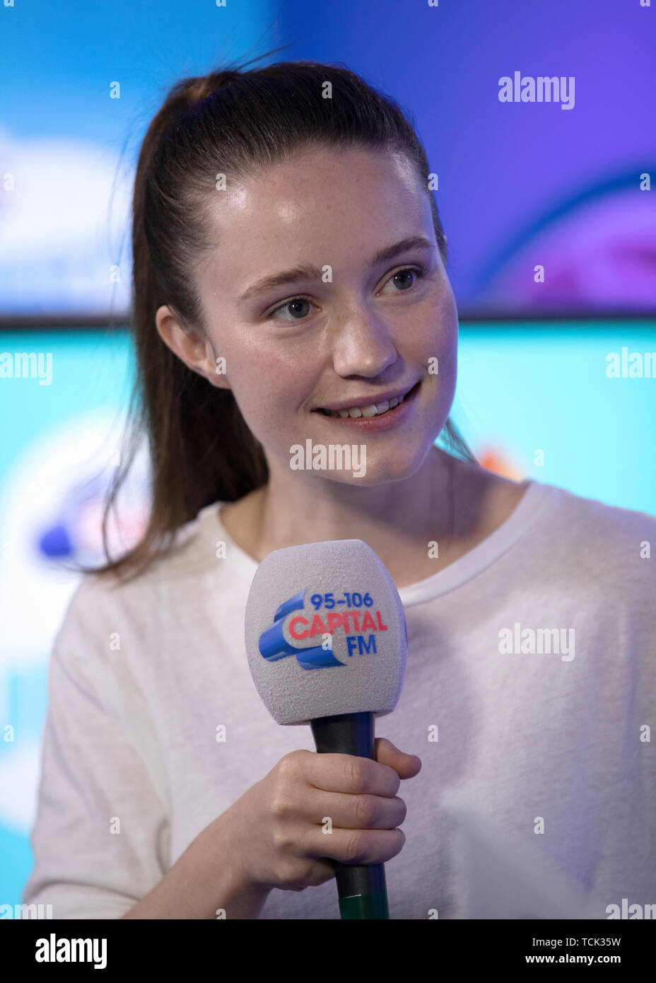 Sigrid in the on air studio during Capital's Summertime Ball. The world ...