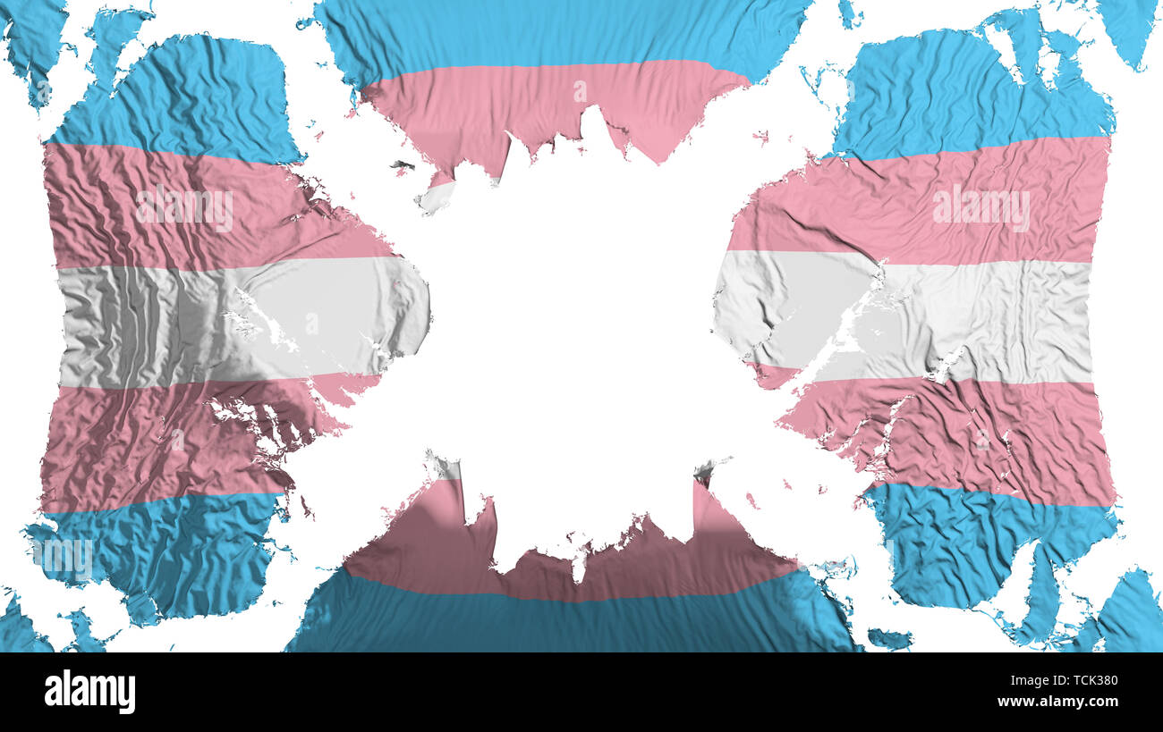 Transgender torn flag fluttering in the wind Stock Photo - Alamy