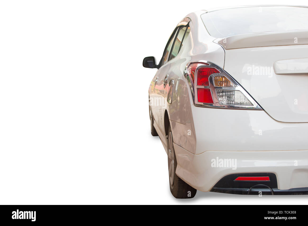 Car Back White Background