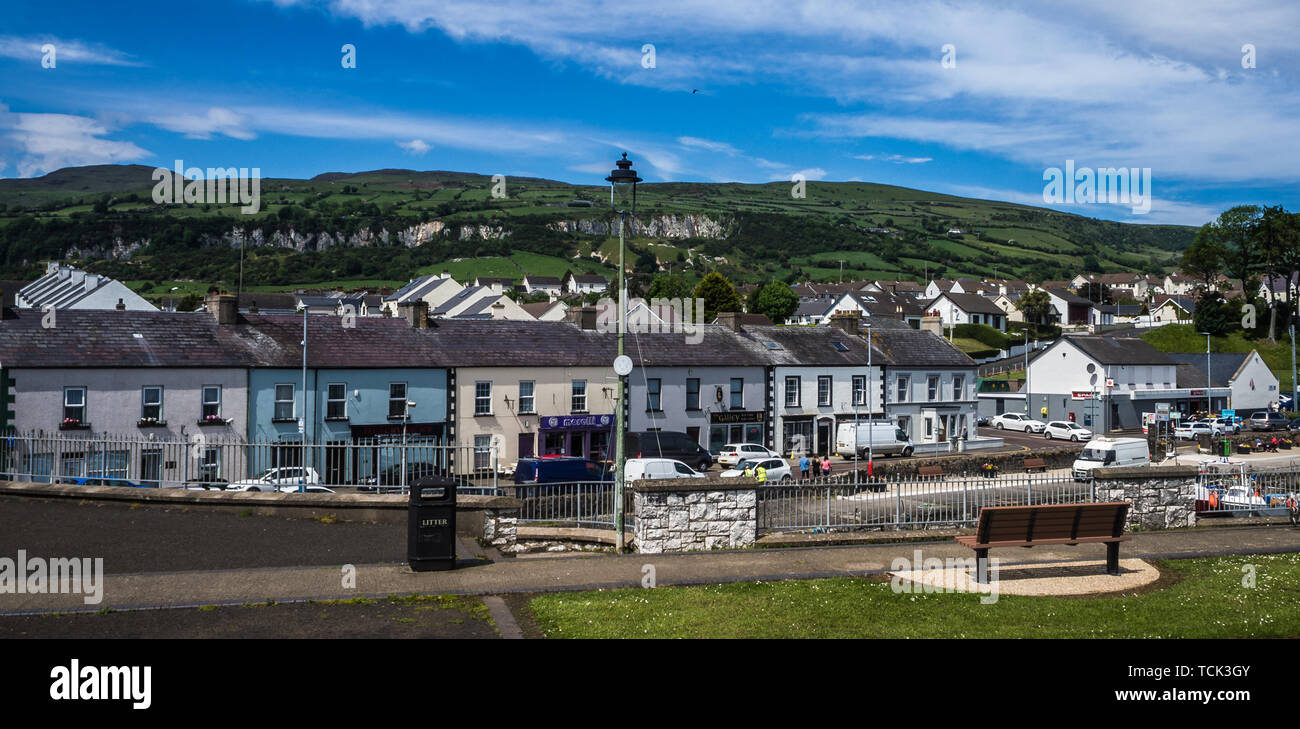 Carnlough, a small village on the causeway coastal road in Antrim ...