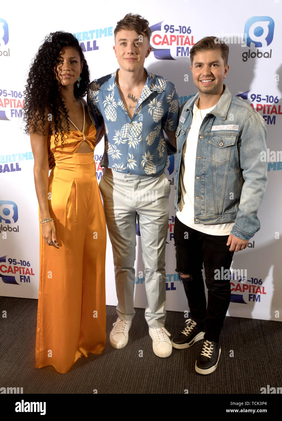Vick Hope, Roman Kemp and Sonny Jay (left to right) on the red carpet ...