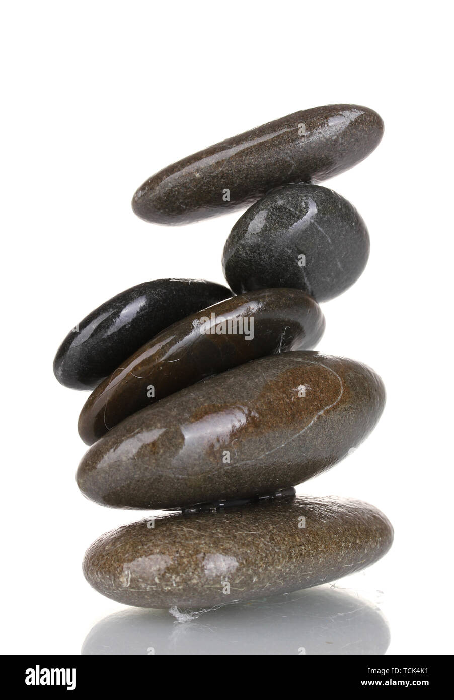 Stack of balanced stones isolated on white Stock Photo - Alamy