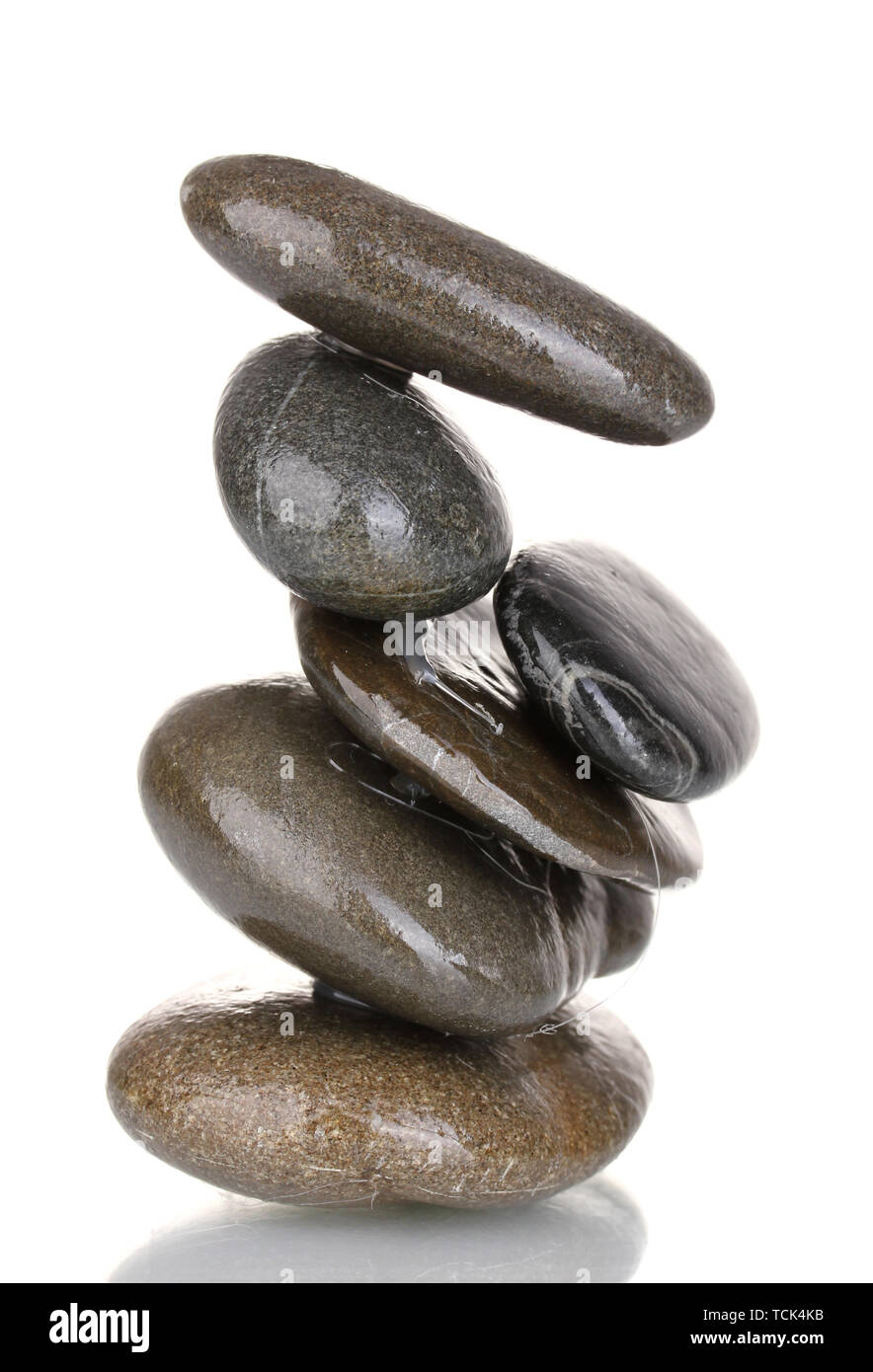 Stack of balanced stones isolated on white Stock Photo - Alamy