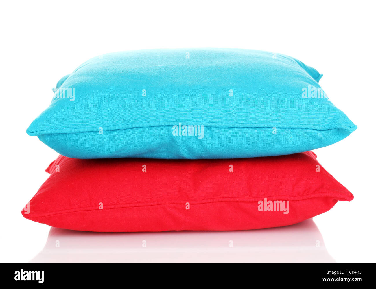 Bright color pillows isolated on white Stock Photo - Alamy