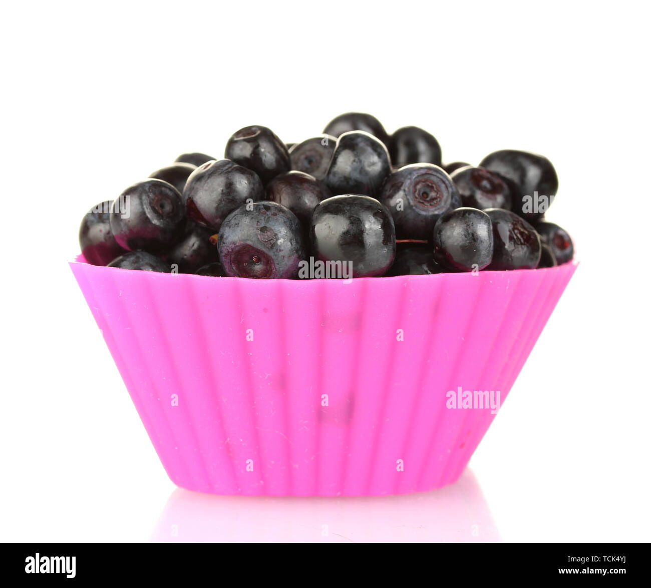 Fresh blueberries in colorful silicone mold isolated on white Stock ...
