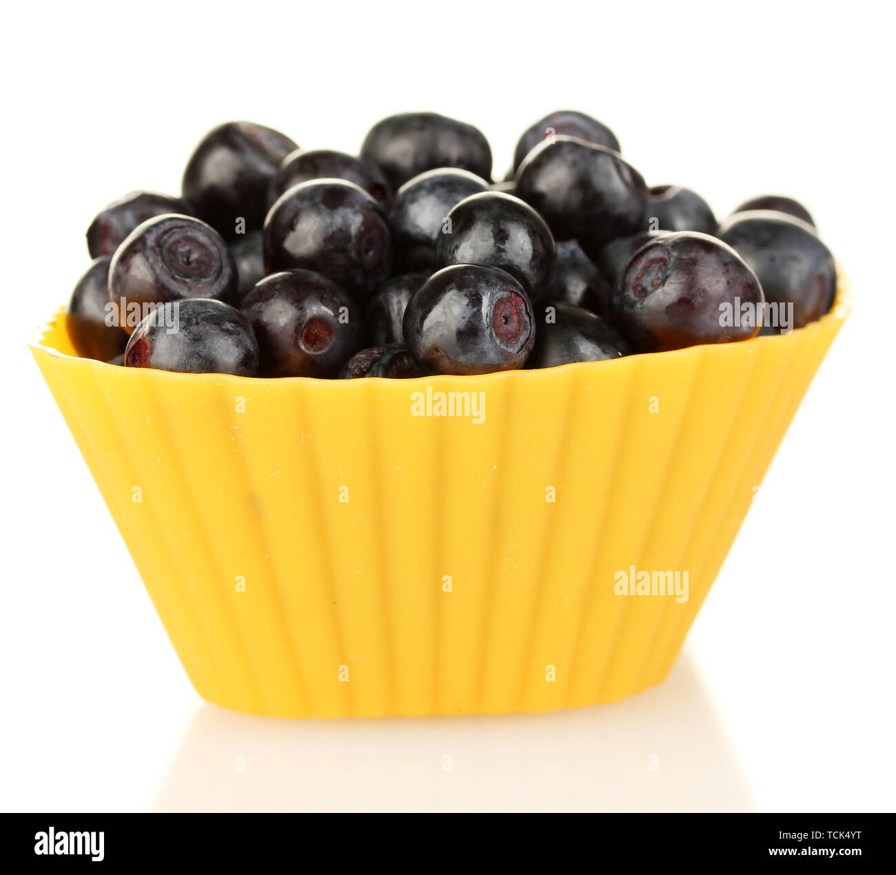 Fresh blueberries in colorful silicone mold isolated on white Stock ...