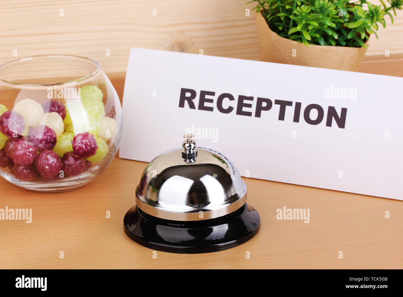 Hotel reception isolated on white Stock Photo - Alamy