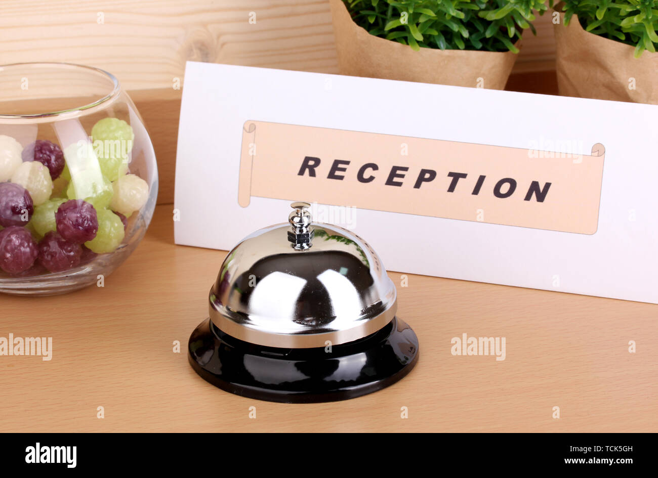 Hotel reception isolated on white Stock Photo - Alamy