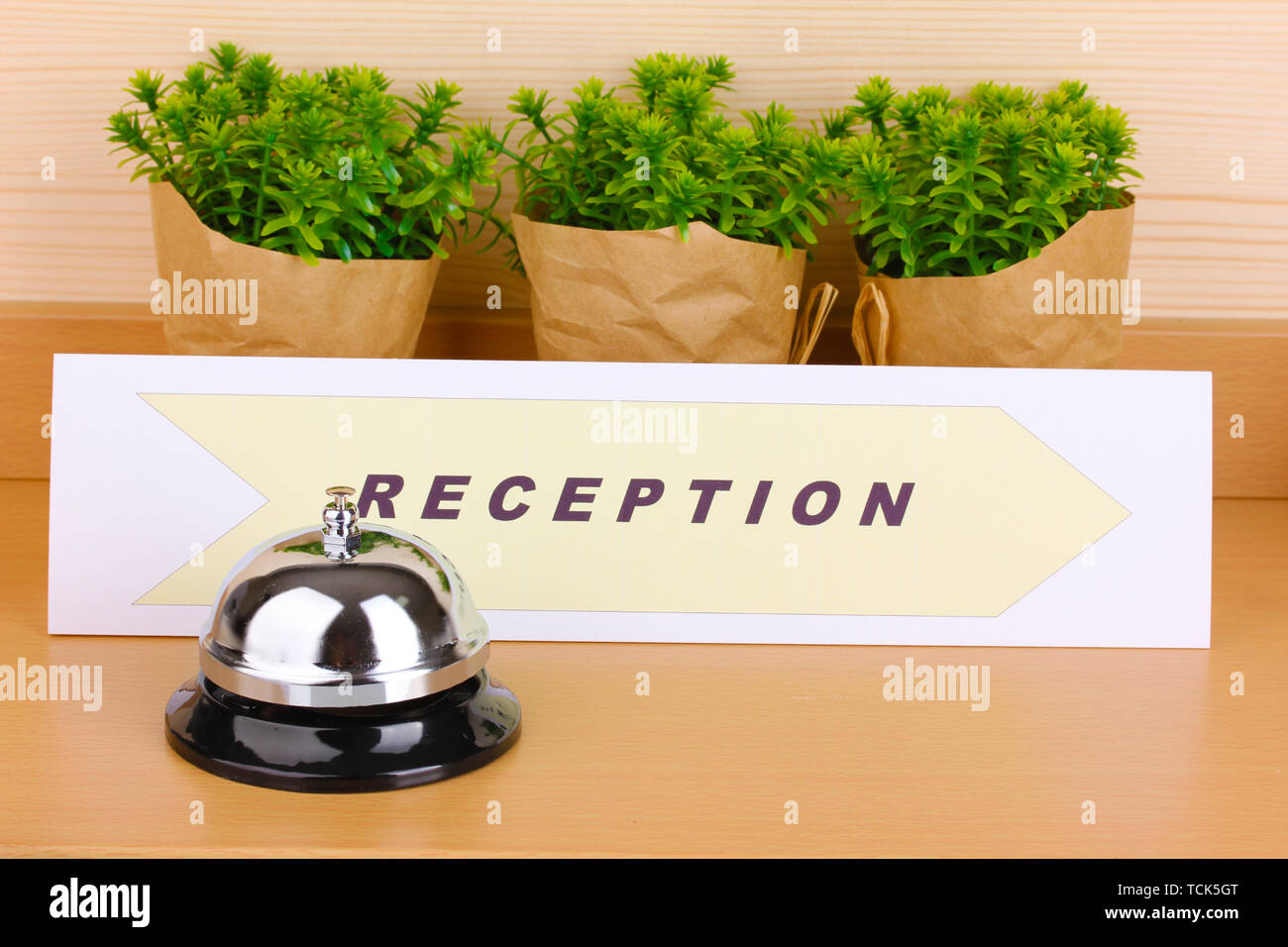 Hotel reception isolated on white Stock Photo - Alamy