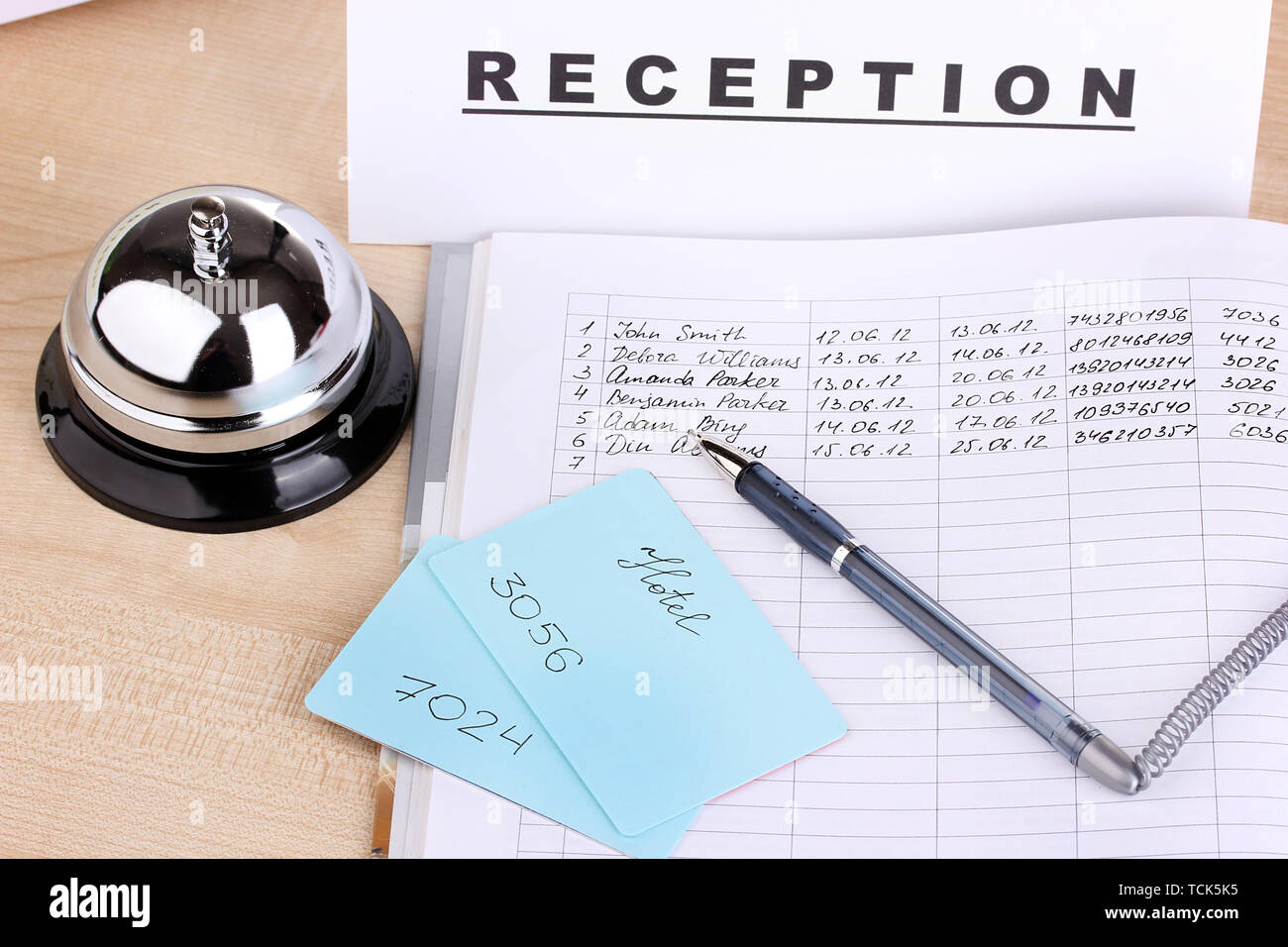 Hotel reception isolated on white Stock Photo - Alamy