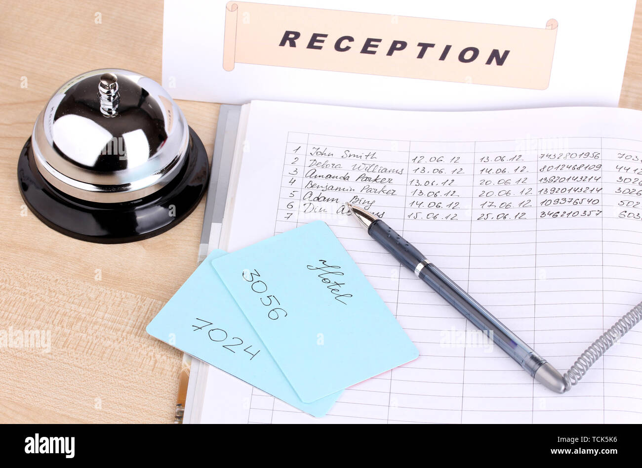 Hotel reception isolated on white Stock Photo - Alamy