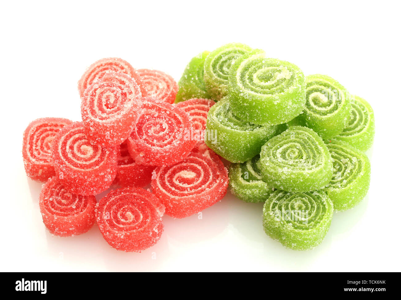 sweet jelly candies isolated on white Stock Photo - Alamy