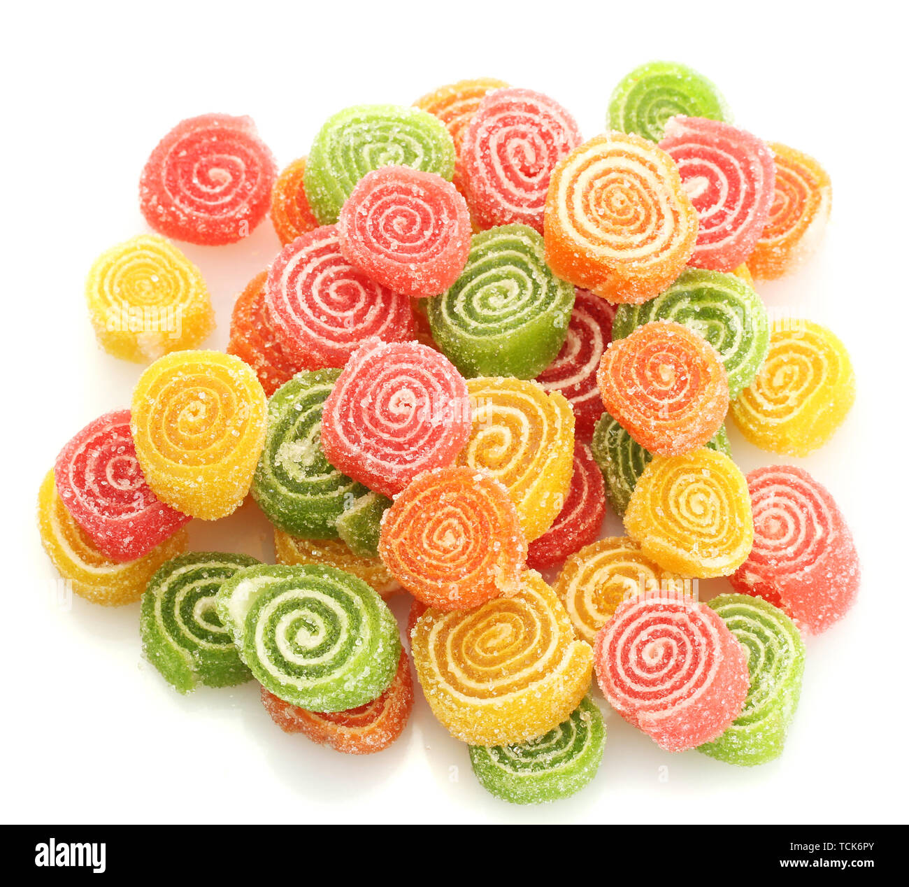 sweet jelly candies isolated on white Stock Photo - Alamy