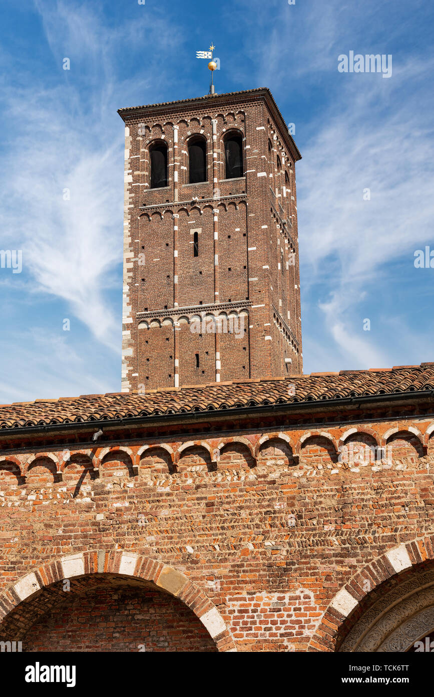 Ancient basilica of Saint Ambrogio, 379-1099, in Lombard Romanesque ...
