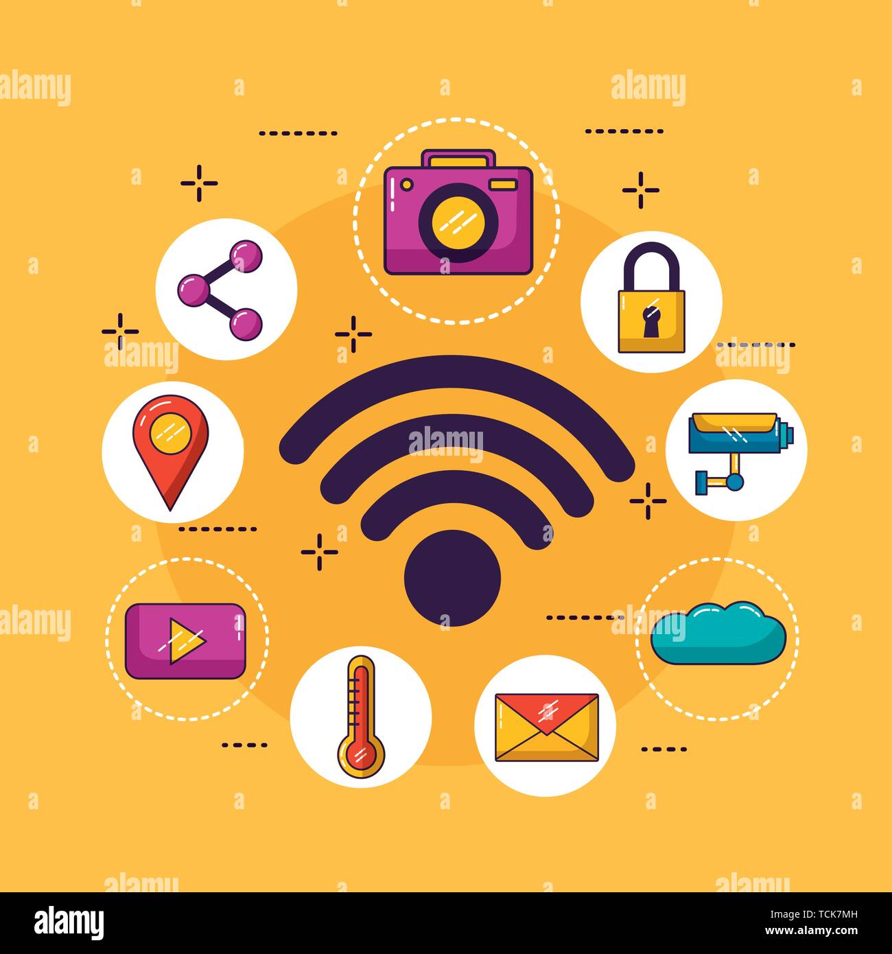 wifi free connection Stock Vector Image & Art - Alamy