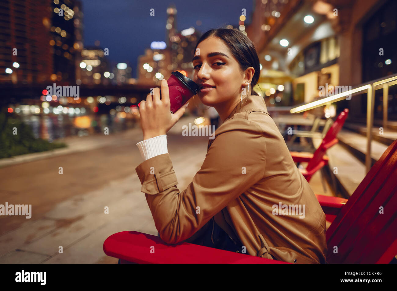 Adult at night drinking hi-res stock photography and images - Alamy