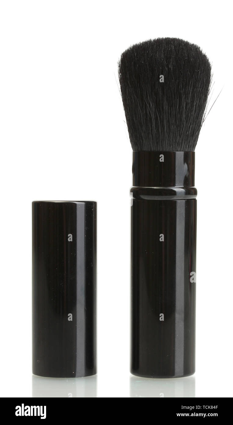 black brush for make-up isolated on white Stock Photo - Alamy