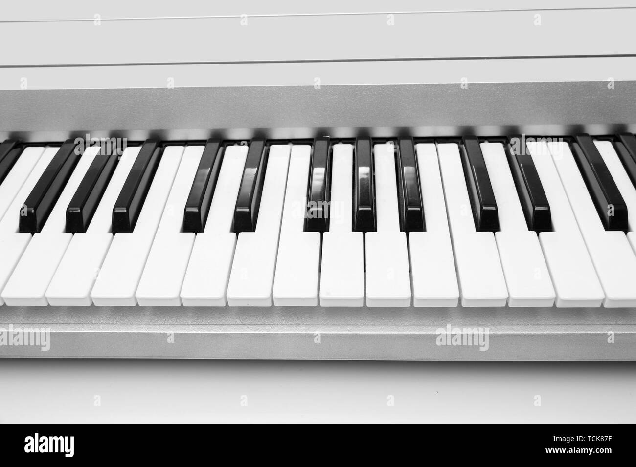 background of synthesizer keyboard Stock Photo - Alamy