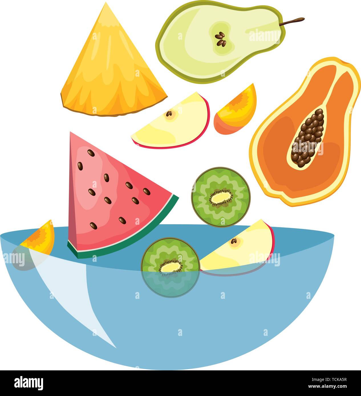 Falling fruits Stock Vector Images - Alamy