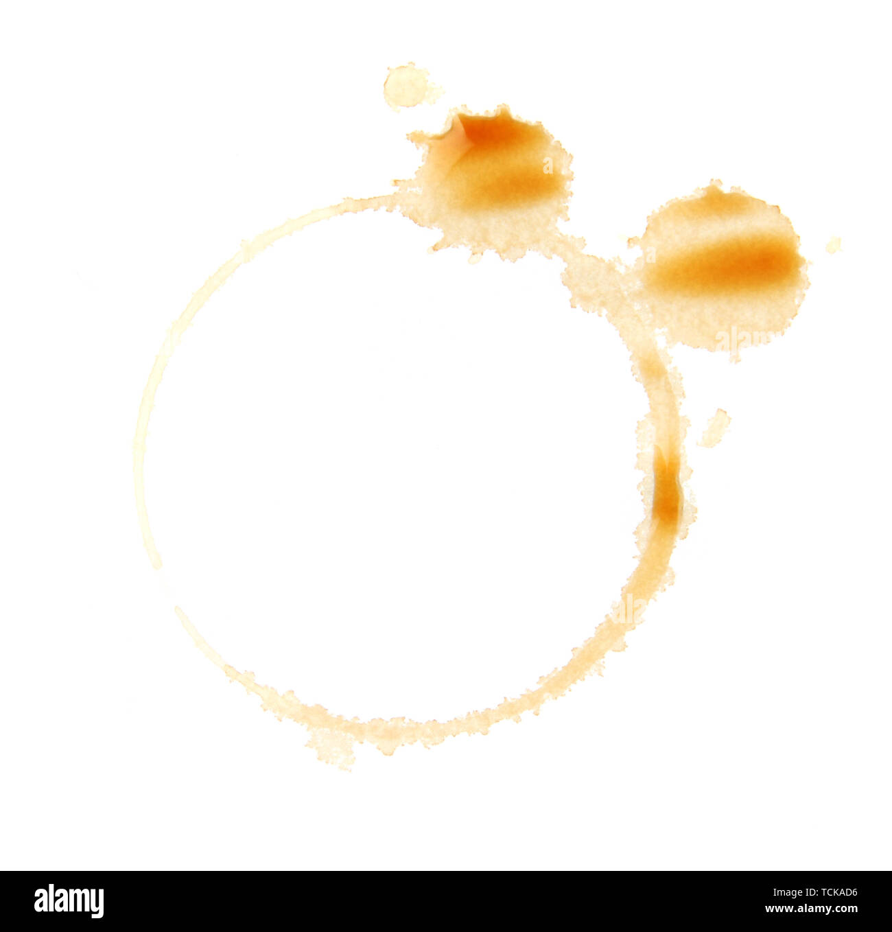 Coffee stains isolated on white Stock Photo - Alamy