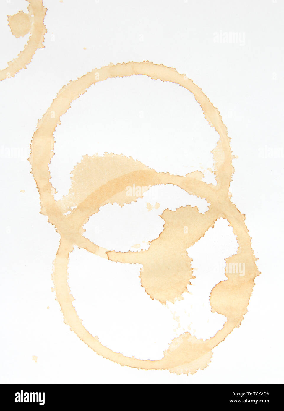 Coffee stains isolated on white Stock Photo - Alamy