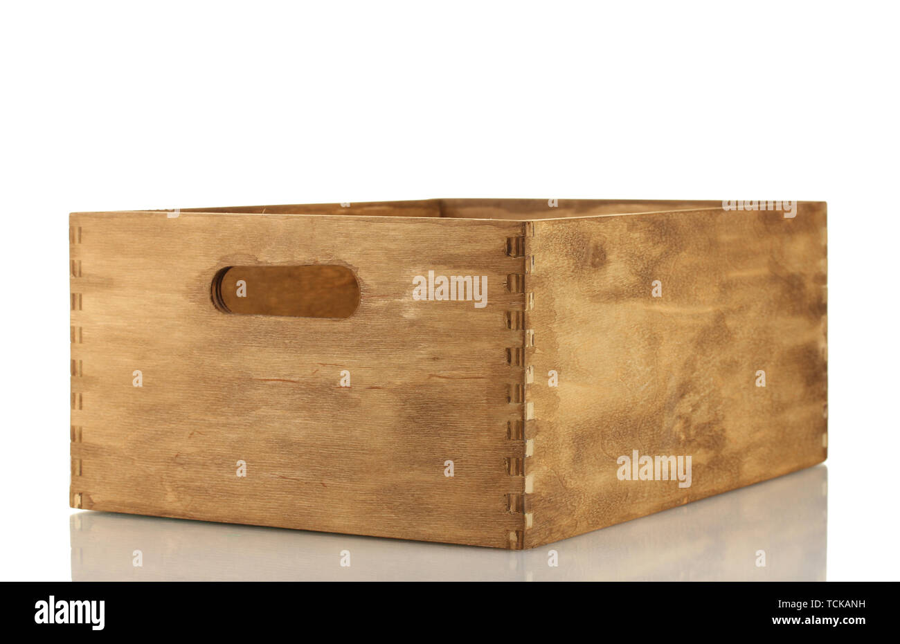 empty wooden crate isolated on white Stock Photo - Alamy