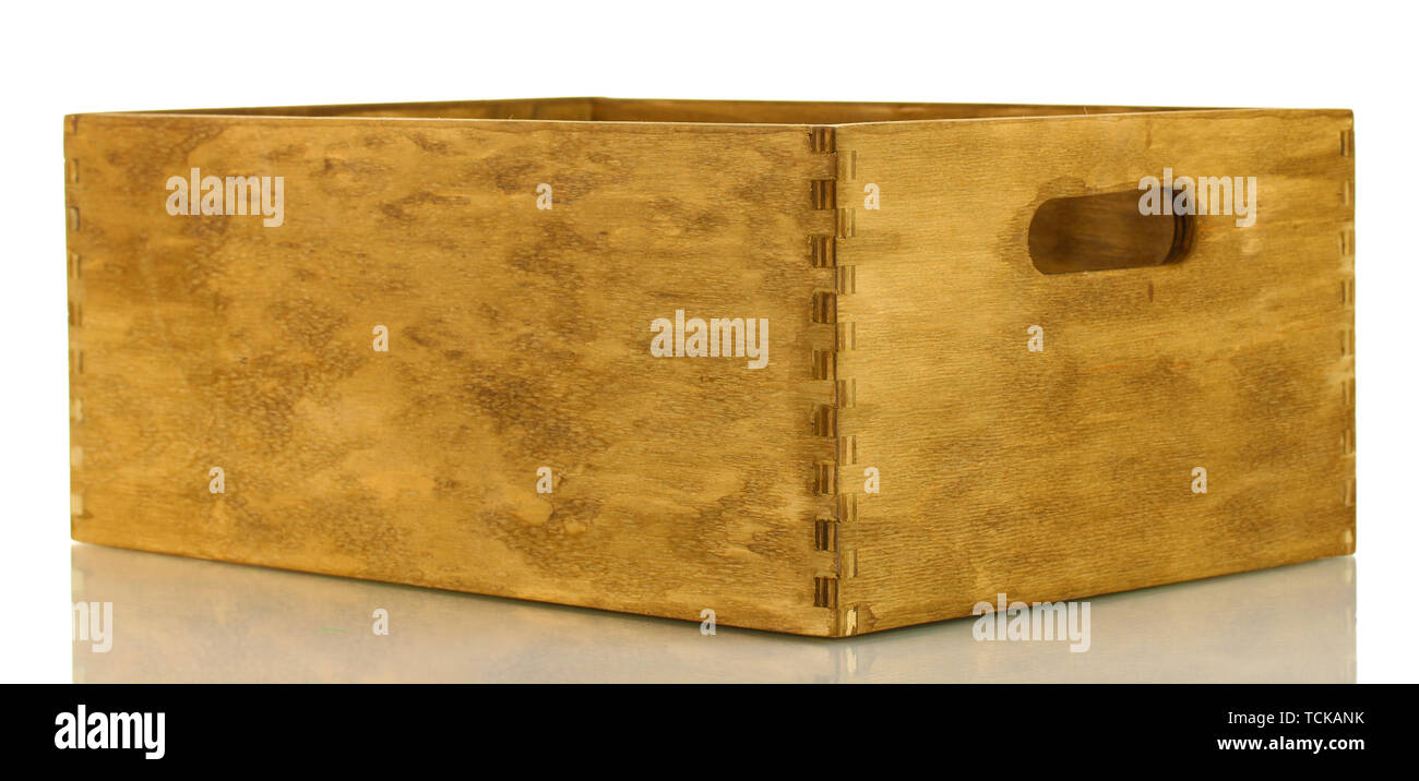 empty wooden crate isolated on white Stock Photo - Alamy