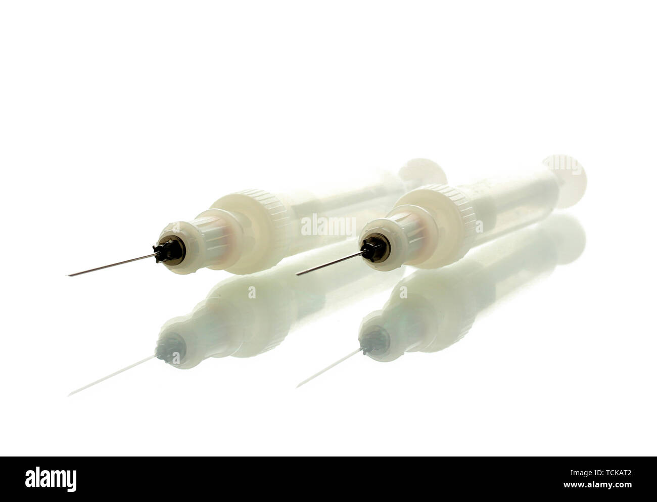 syringes monovet isolated on white Stock Photo - Alamy