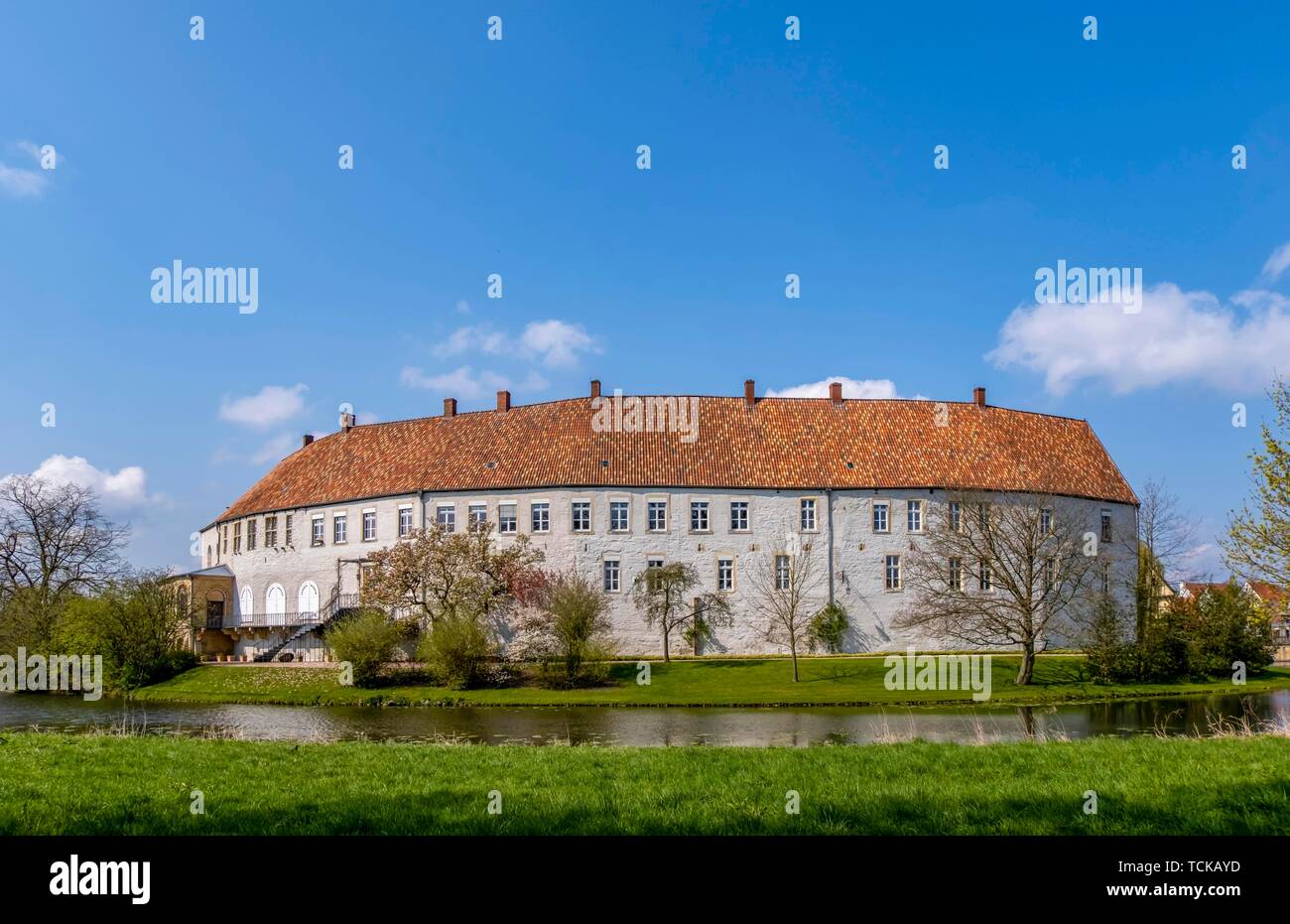 Castle Burgsteinfurt, also Castle Steinfurt, upper castle from the park ...